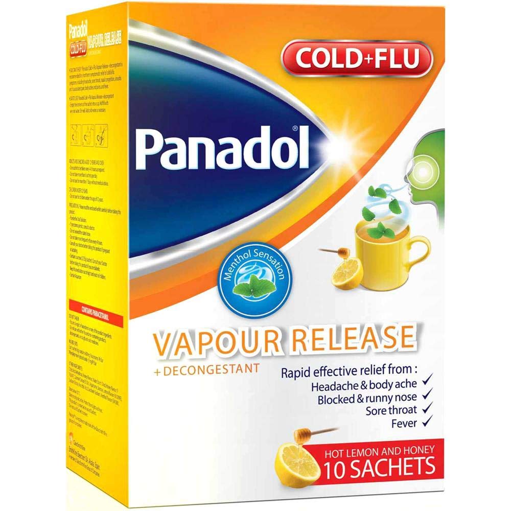 Panadol cold & flu Vapour release 10 sachets | Abdelrahman Pharmacy